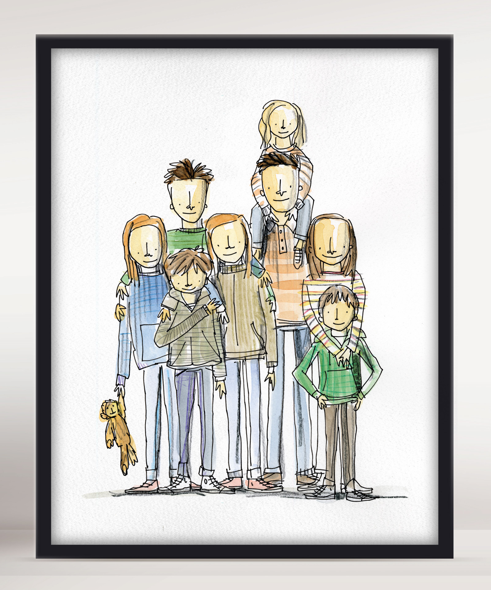 Family Portrait - Simon Farrow Illustration - Commissions, Book Covers ...